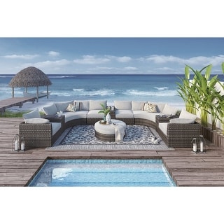 Spring Dew Outdoor Curved Corner Chair - Gray - Bed Bath & Beyond ...