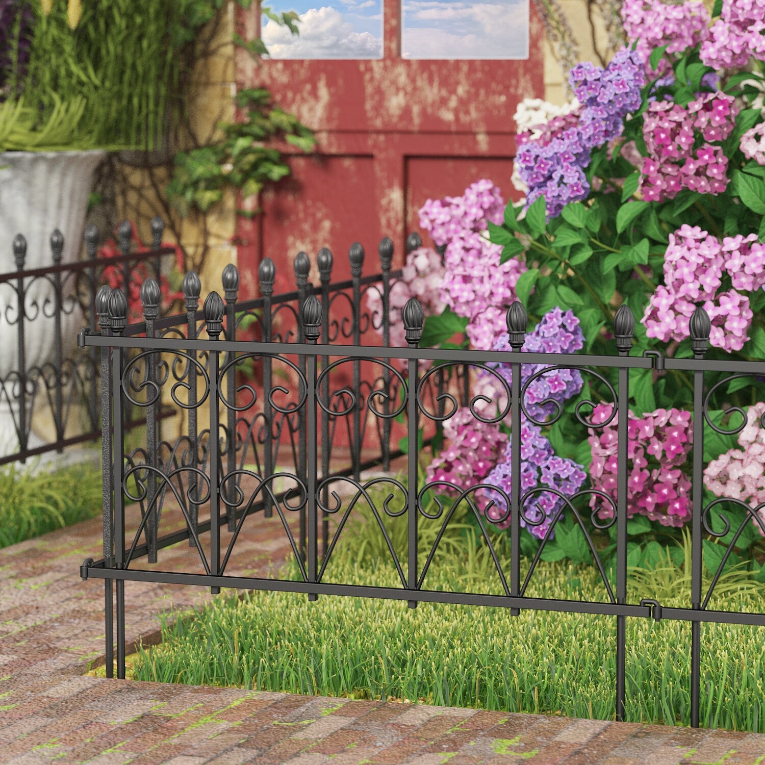 flower border fencing