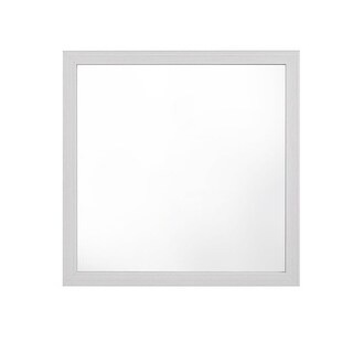 Cos 40 Inch Modern Wall Mirror, Square Wood Frame, White - Bed Bath ...