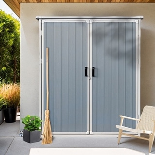 5 x 3FT Waterproof Resin Shed for Outdoor Storage, Lockable Doors ...