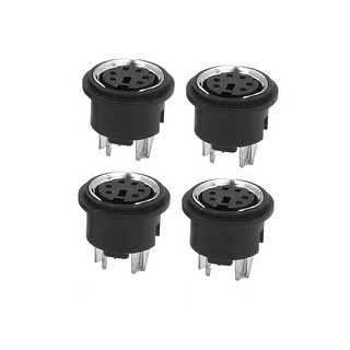 4 Pcs PCB Mount DIN 6 Pin S-video Sockets Connectors - Bed Bath ...