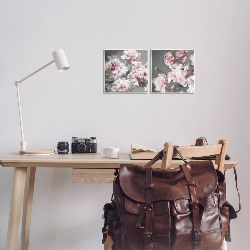 Stupell Blooming Peony Petals Pink Nature 2 Piece Wall Plaque Art Set ...