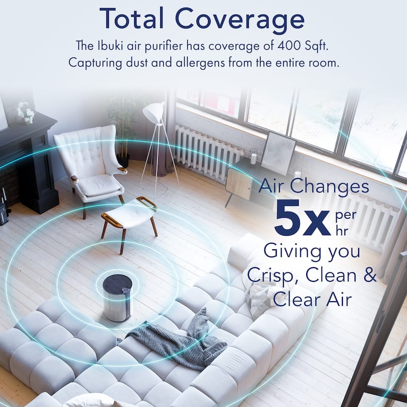 Miko True HEPA Air Purifier For Home with Essential Oil Diffuser - On ...