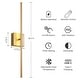 28 in. 1-Light LED Wall Sconces with Remote, Dimmable Wireless Wall ...