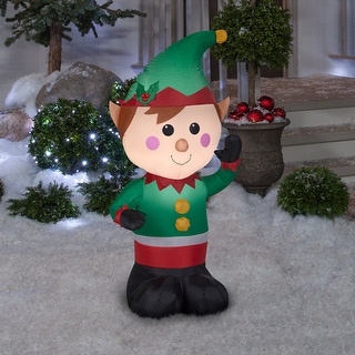 Gemmy Christmas Inflatable Elf, 4 ft Tall - Bed Bath & Beyond - 40531627