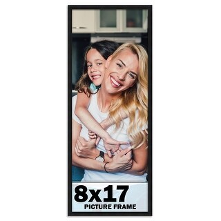 8x17 Frame Black Picture Frame - Complete Modern Photo Frame Includes ...
