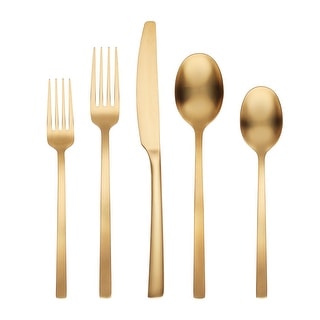 Cambridge Beacon Gold Satin 20-Piece Flatware Set - Bed Bath & Beyond ...
