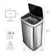 NINESTARS Rectangular Motion Sensor Trash Can 13.2 Gal./50 L Brushed ...