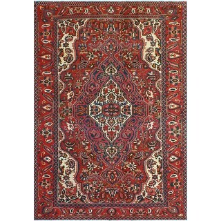 Fine Vintage Bakhtiari Monty Rust/Eggplant Rug - 9'10" x 12'7" - Bed ...