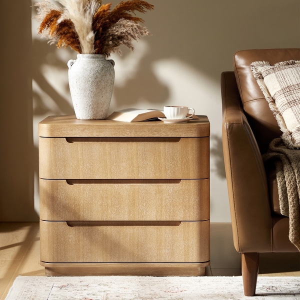 Silvino Modern 3 Drawer Nightstand with a built in power outlet by HULALA HOME Bed Bath Beyond 42470035
