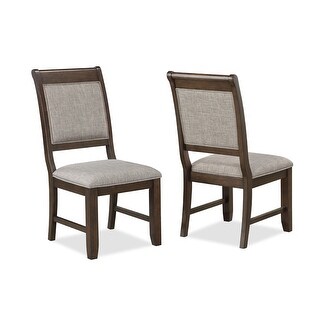 2pc Vintage Side Chair,Upholstered Fabric Seat Back Cushion Dining ...
