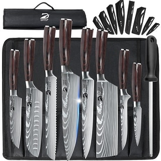 Chef Knife Sets with Roll Bag, 9 Pieces Professional Knife Set, High ...