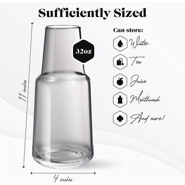 Bedside Water Carafe with Tumbler - 32 Oz - Bed Bath & Beyond - 40834040
