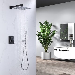 Wall Mounted Rainfall Shower System with Rough in Valve - Bed Bath & Beyond - 35467407