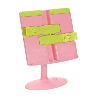 Book Stand, Plastic Adjustable Liftable Desktop Book Holder with Clips ...