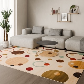 SAFAVIEH Porcello Masumah Modern Painterly Geometric Pattern Area Rug ...