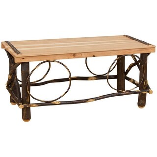 Hickory Log Pedestal Round End Table - Bed Bath & Beyond - 33585113