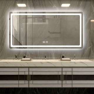 Sleek Bathroom Vanity Mirror with Smart Features and Anti-Fog ...