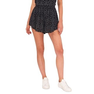 CeCe Women's Smocked Waist Floral Shorts Black Size Large - Bed Bath ...