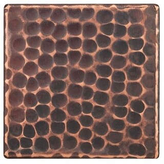 Premier Copper Products 3" x 3" Hammered Copper Tile - Oil Rubbed ...