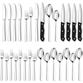 24-Pieces Complete Silverware Set with Steak Knives - Bed Bath & Beyond ...