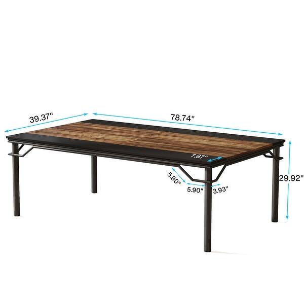 78.74" Inches Large Computer Desk, Executive Desk for Home Office - Bed ...