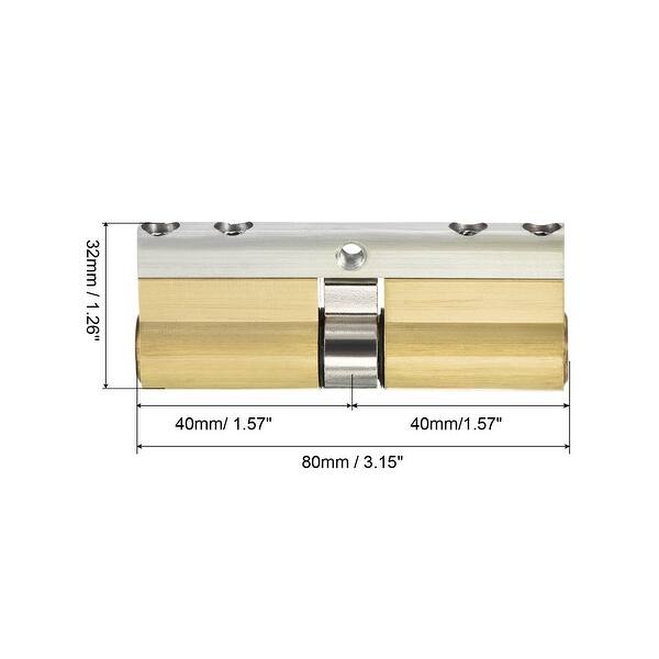 40/40 (80mm Overall) European Double Lock Cylinder Door Lock with 8 ...