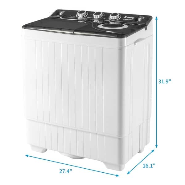 Semi-automatic Twin Tub Washing Machine with Built-in Drain Pump - Bed ...