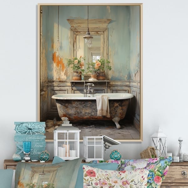 rustic shabby chic bathroom