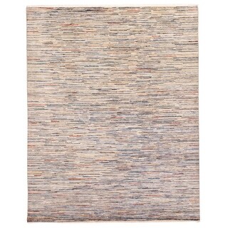 ECARPETGALLERY Hand-knotted Mystique Light Grey Wool Rug - 7'11 x 9'9 ...