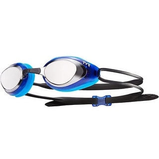 TYR Blackhawk Non-Mirrored Adult Swim Goggles, Silver/Blue with Black ...