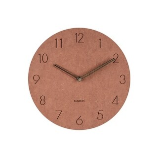 Wall Clock Dura Korean Wood Brown - A - A - Bed Bath & Beyond - 40844026