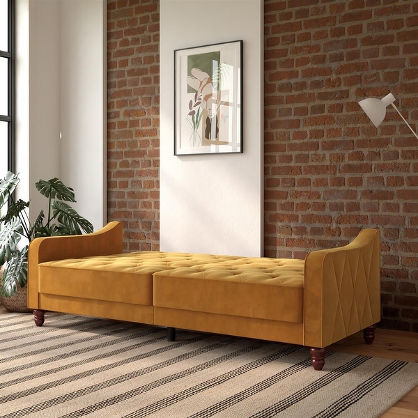 Novogratz vintage tufted sofa sleeper store