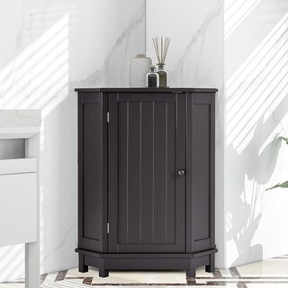 Bathroom Cabinet Triangle Corner Storage Cabinet with Adjustable Shelf ...