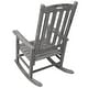 Wooden Oversized Porch Rocker Chair With Wide Seat And Tall Backrest ...