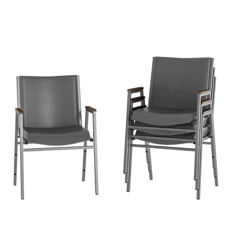 Heavy Duty Stackable Arm Chair (Set of 4) - 21"D x 21"W x 31"H ...
