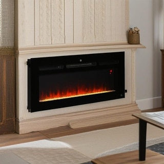 1500W Recessed and Wall Mounted Electric Fireplace Inserts with Remote ...