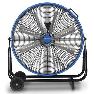 24 Inch High Velocity Floor Drum Fan Shop Fans Heavy Duty Blue, 9500 ...