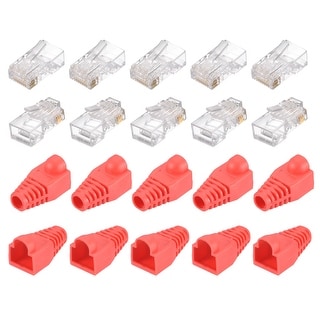 RJ45 Cat6 Connectors RJ45 Ends 8P8C Modular Plug Connector with Cover ...