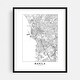Manila Philippines Manila White Map Maps Black White Art Print/Poster ...