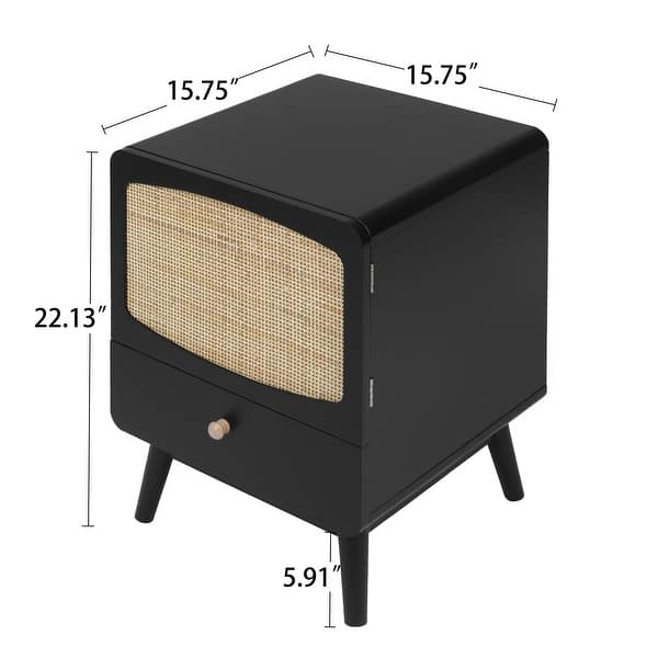 Japanese Bedside Table and Storage Drawer Double Open Different Styles ...