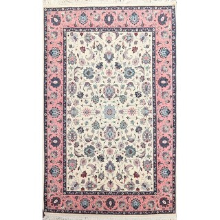 Vegetable Dye Floral Aubusson Wool Area Rug Hand-knotted Office Carpet ...