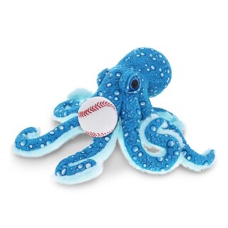 DolliBu Soft Huggable Blue Octopus Stuffed Animal with Baseball Plush ...