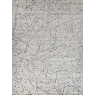 EXQUISITE RUGS Windsor Hand-loomed Wool/Bamboo Silk Grey Area Rug ...