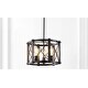 Beverly 16" 3-Light Adjustable Iron Rustic Farmhouse LED Pendant, Brown ...