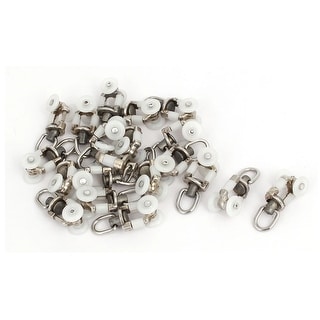 10mm Dia Double Wheel Plastic Curtain Track Rail Slide Roller Glider ...