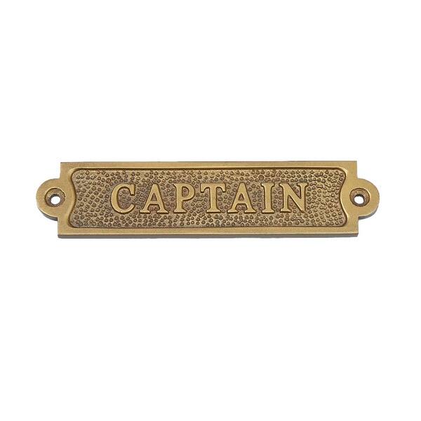 Antique Alloy Captain Sign 6" - 6" L x 1" W x 1" H - Bed Bath & Beyond ...