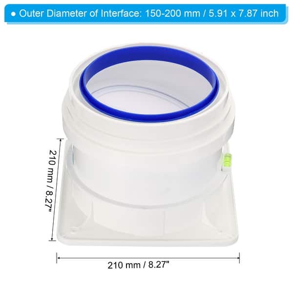 1 Set 6"-8" Backdraft Damper ABS Flexible Airflow Inline Backflow Duct ...