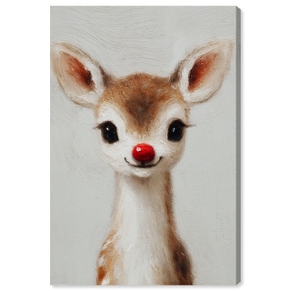 Baby Rudolph Christmas Wall Decor Canvas Print by Art Remedy - Bed Bath ...