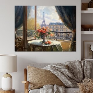 Designart "Beautiful Eiffel Tower In Paris I" City Paris Canvas Wall ...